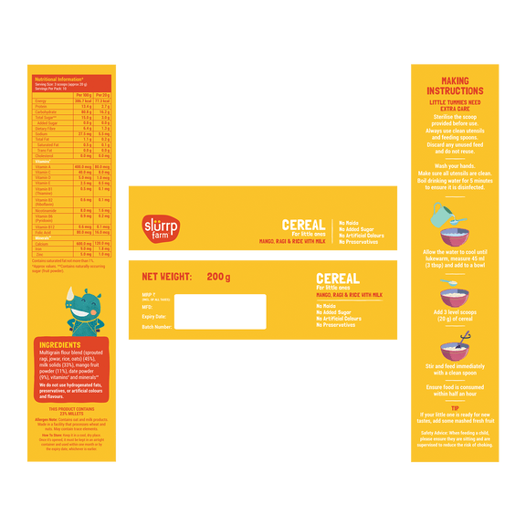 Mango Cereals- Buy Little One Cereal with Ragi, Rice & Mango Online ...