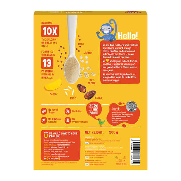 Mango Cereals- Buy Little One Cereal with Ragi, Rice & Mango Online ...
