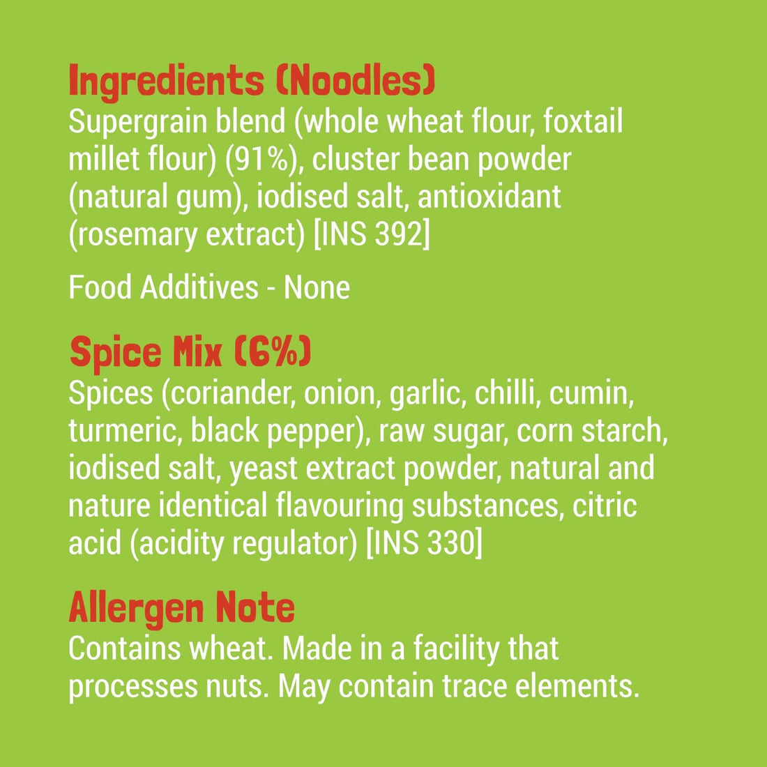 Foxtail Millet Noodles Mild Masala - Buy Noodles Online At Best Price ...
