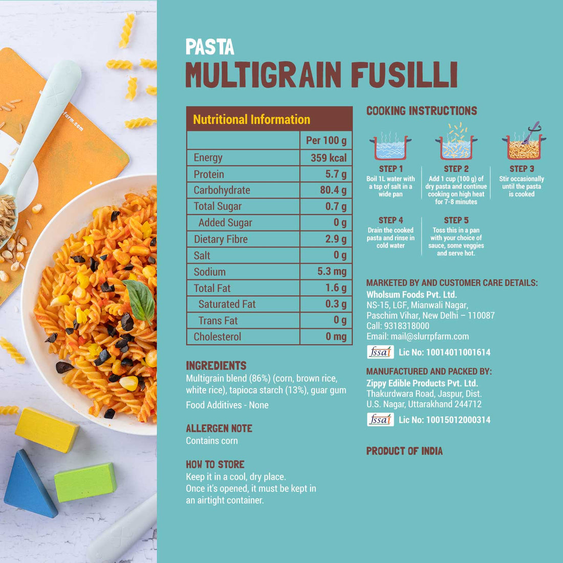 Buy Fusilli & Macaroni Pastas Combo Online at Best Price | Slurrp Farm