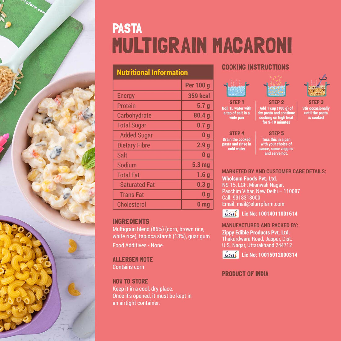 Buy Fusilli & Macaroni Pastas Combo Online at Best Price | Slurrp Farm
