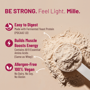 Mille Plant Protein | 31g/Scoop | Unflavoured | Fermented Yeast Protei